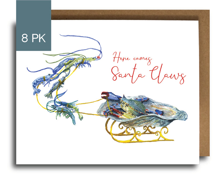 Multi-pack Santa Claws Card – Nicole Leah Designs